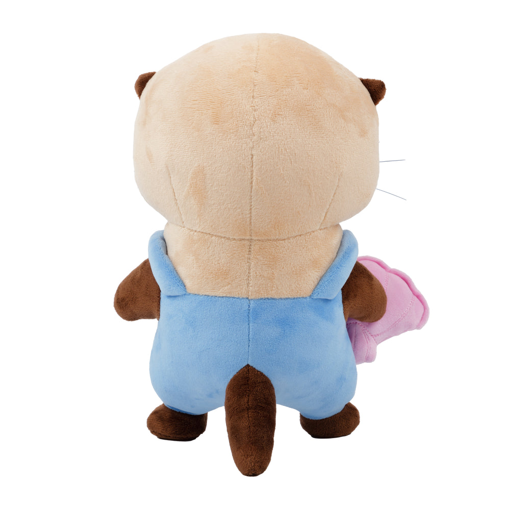 Kevin the Otter Plush with Magnetic Rocks & Seashell – Natural Habitat